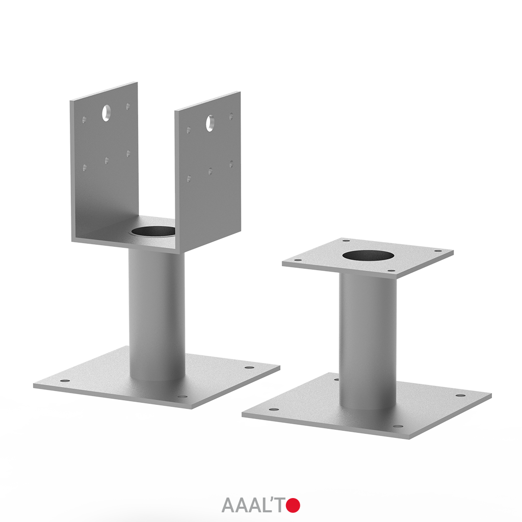 Fixation poteau bois sur béton - AAAL'TO